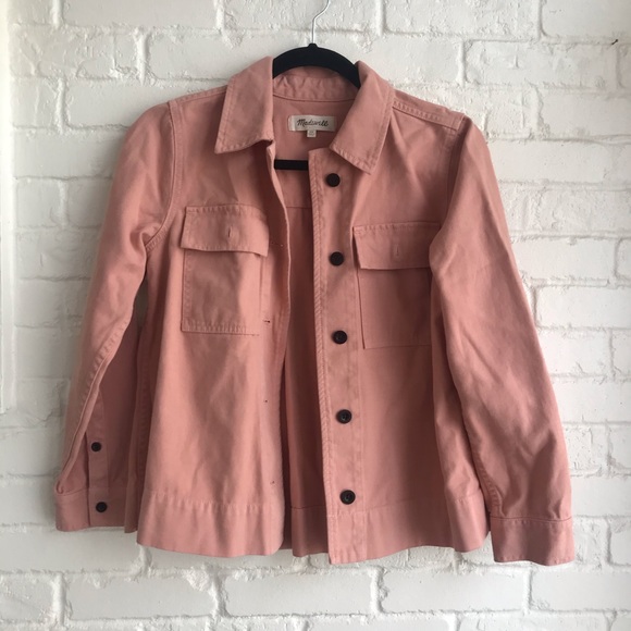 Madewell | Sweaters | Madewell Light Pink Button Down Chore Jacket ...